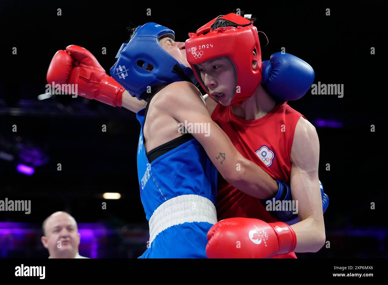 Taiwan's Lin Yu-ting, right, fights Bulgaria's Svetlana Staneva in ...