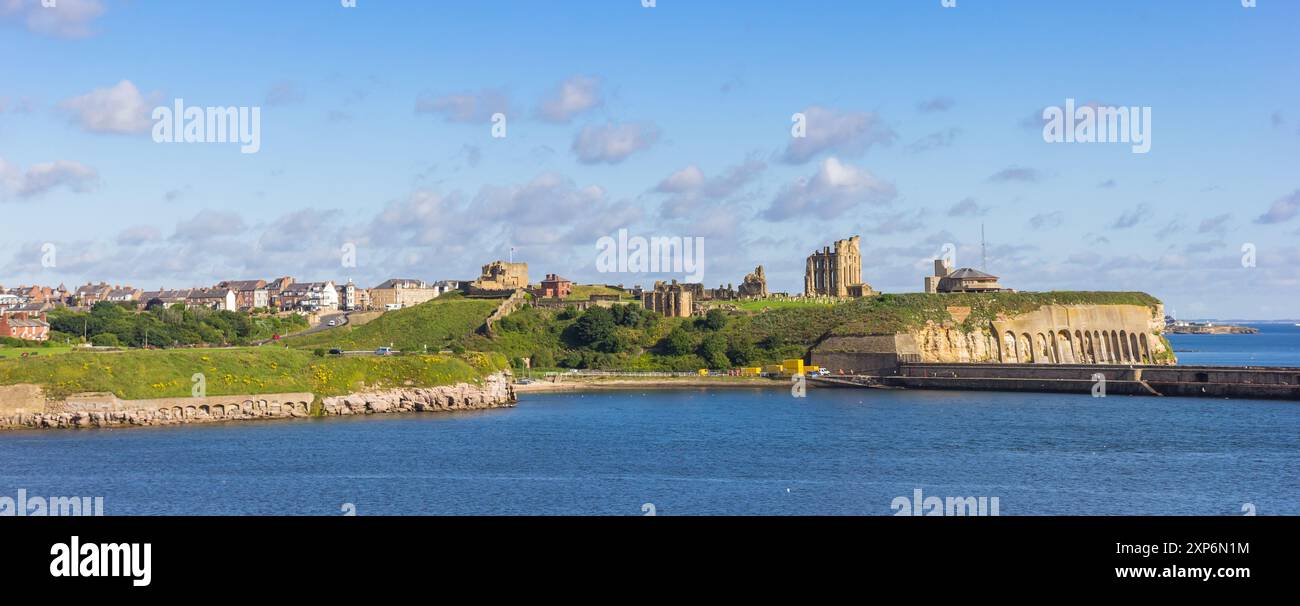 Panorama of the Tynemouth Priory and Castle in Newcastle upon Tyne ...