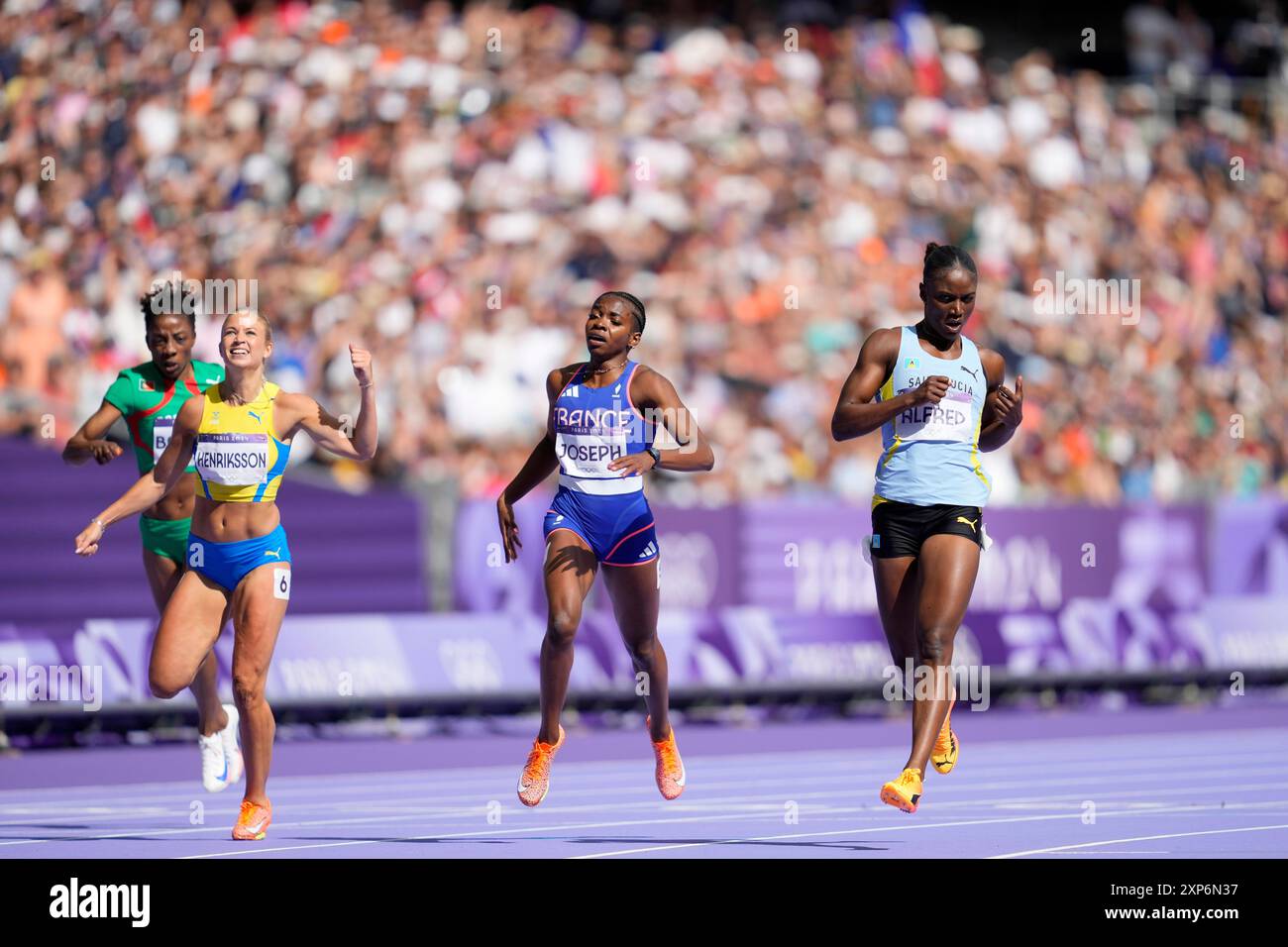 Julien Alfred, of Saint Lucia, Gemima Joseph, of France, and Julia ...