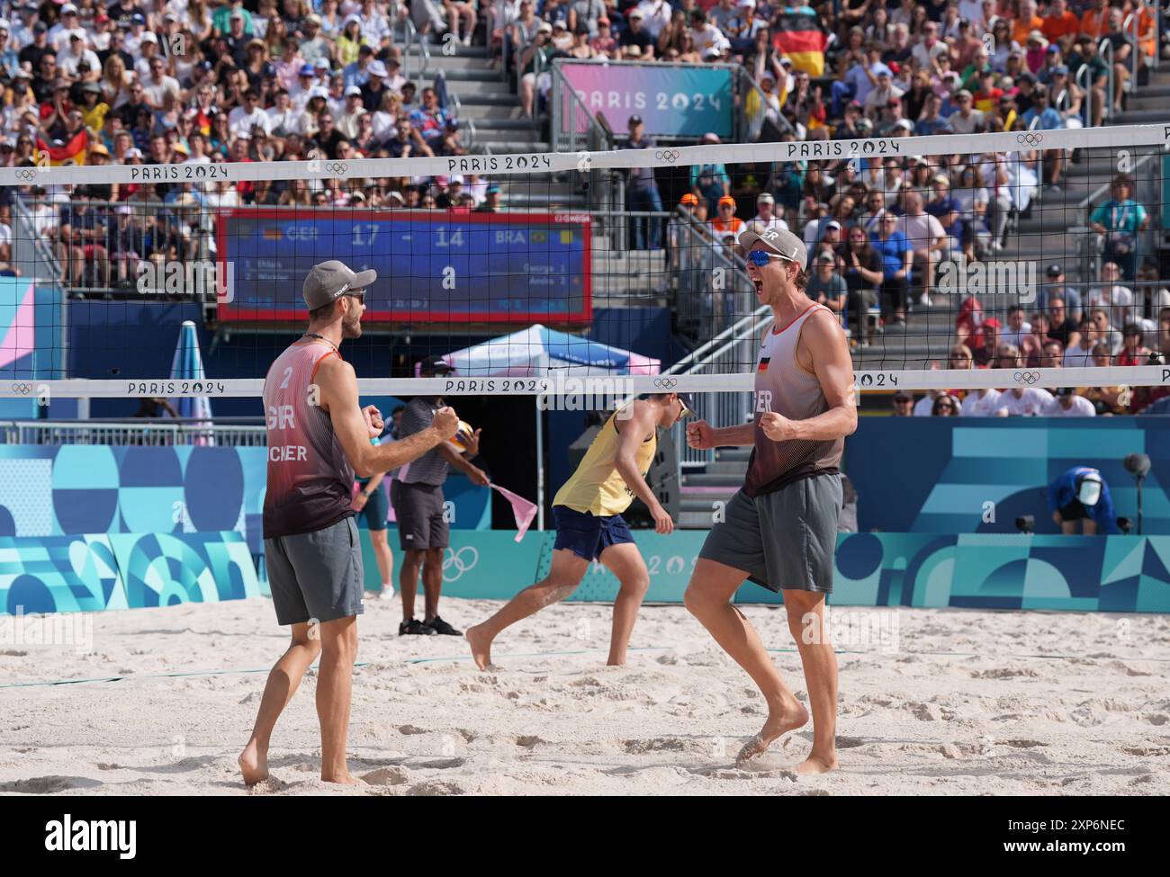 Paris, France. 04th Aug, 2024. Olympics, Paris 2024, beach volleyball ...