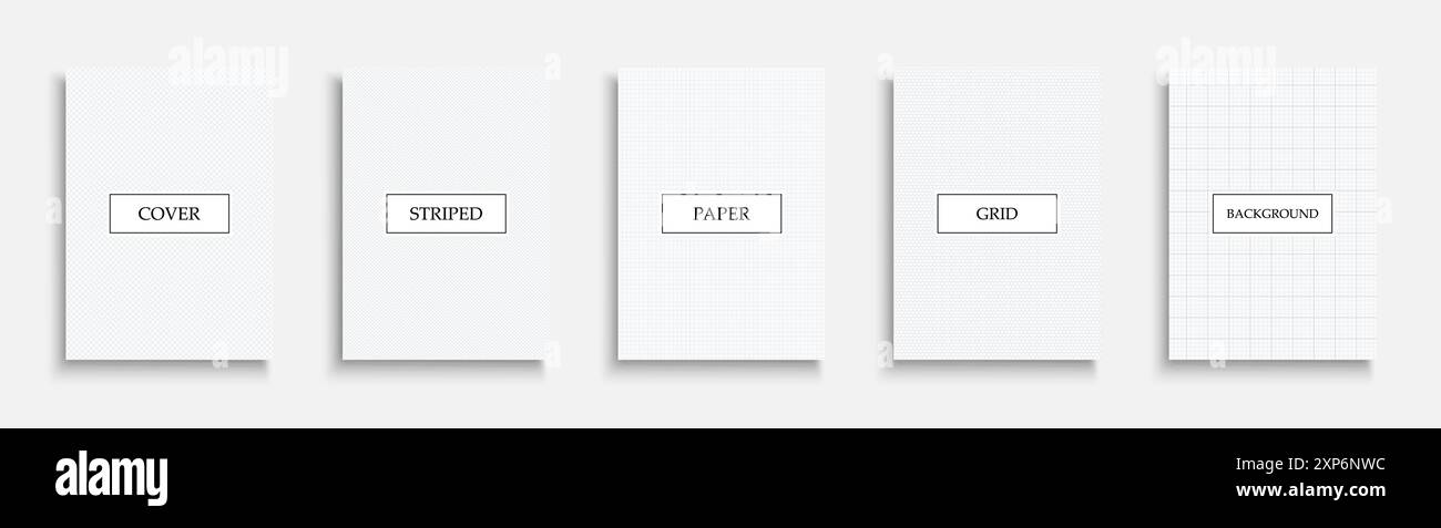 Collection of vector paper texture templates, posters, placards ...