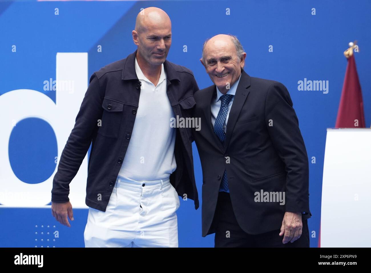 Zinedine Zidane AND Honorary President of Real Madrid Jose MARTINEZ ...