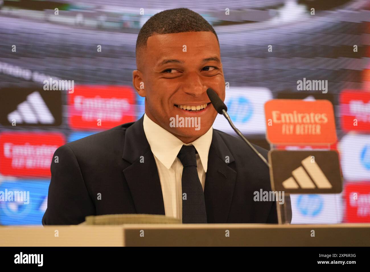 Kylian Mbappé during his presentation as a new player of Real Madrid CF ...