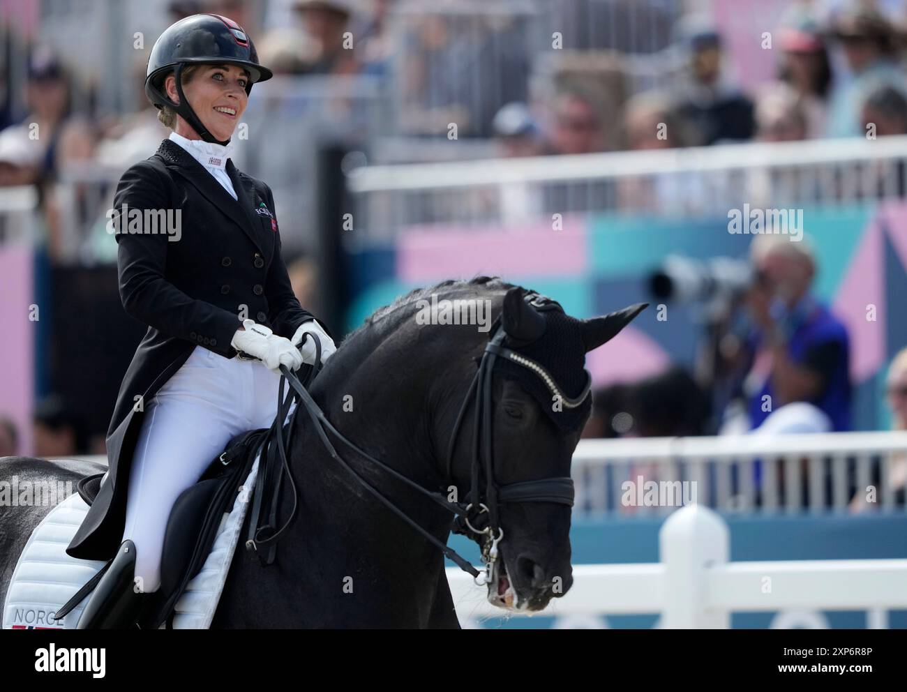 Norway's Isabel Freeze rides Total Hope Old during the dressage ...