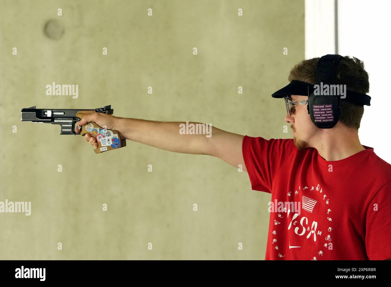 Henry Turner Leverett of the United States competes in the 25m rapid ...