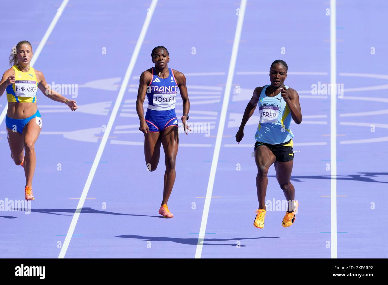 Julien Alfred, of Saint Lucia, Gemima Joseph, of France, and Julia ...