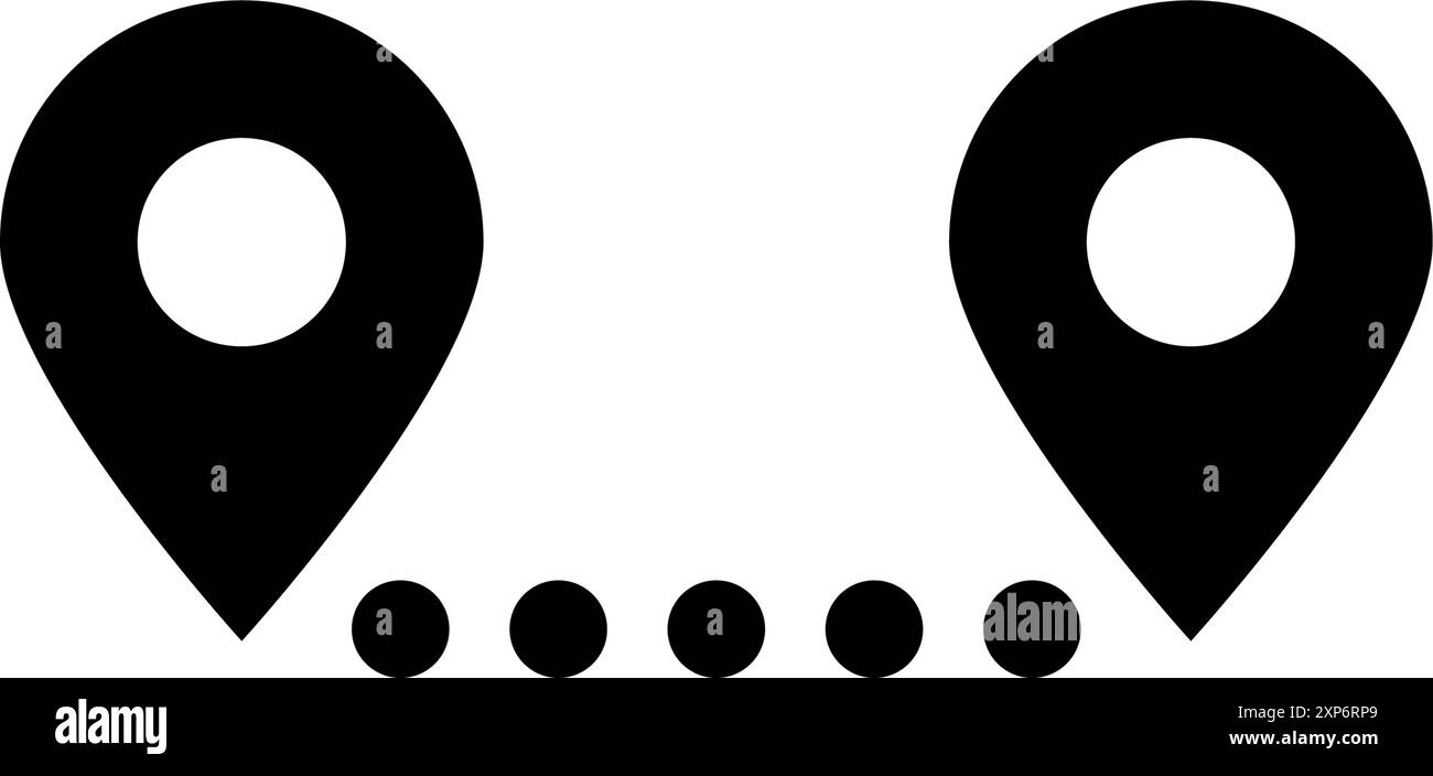 Walking route planner Stock Vector Images - Alamy