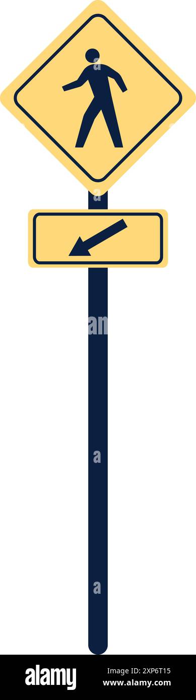 Traffic sign with pedestrian subway path road symbol Stock Vector Image ...