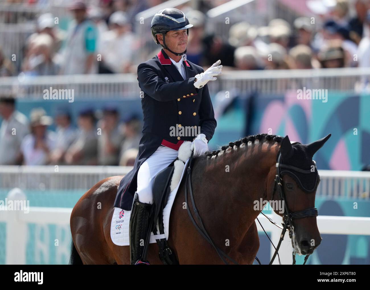 Britain's Carl Hester rides Fame during the dressage Individual Grand ...
