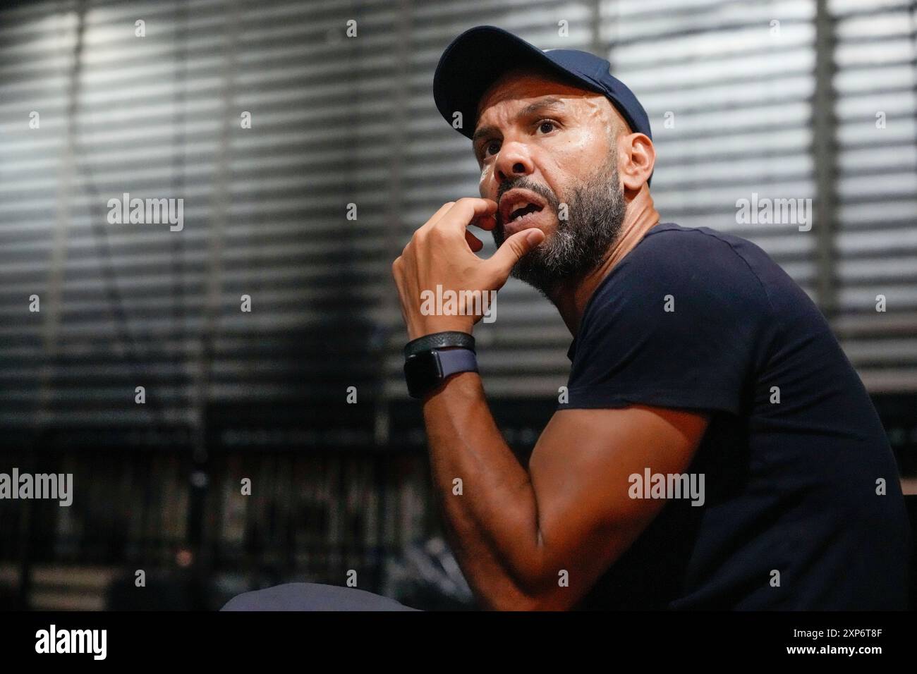French-Algerian choreographer Mourad Merzouki guides his dancers as ...