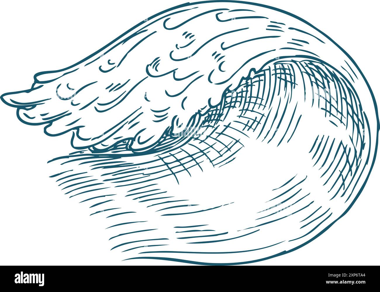 Water flow line drawing Cut Out Stock Images & Pictures - Alamy