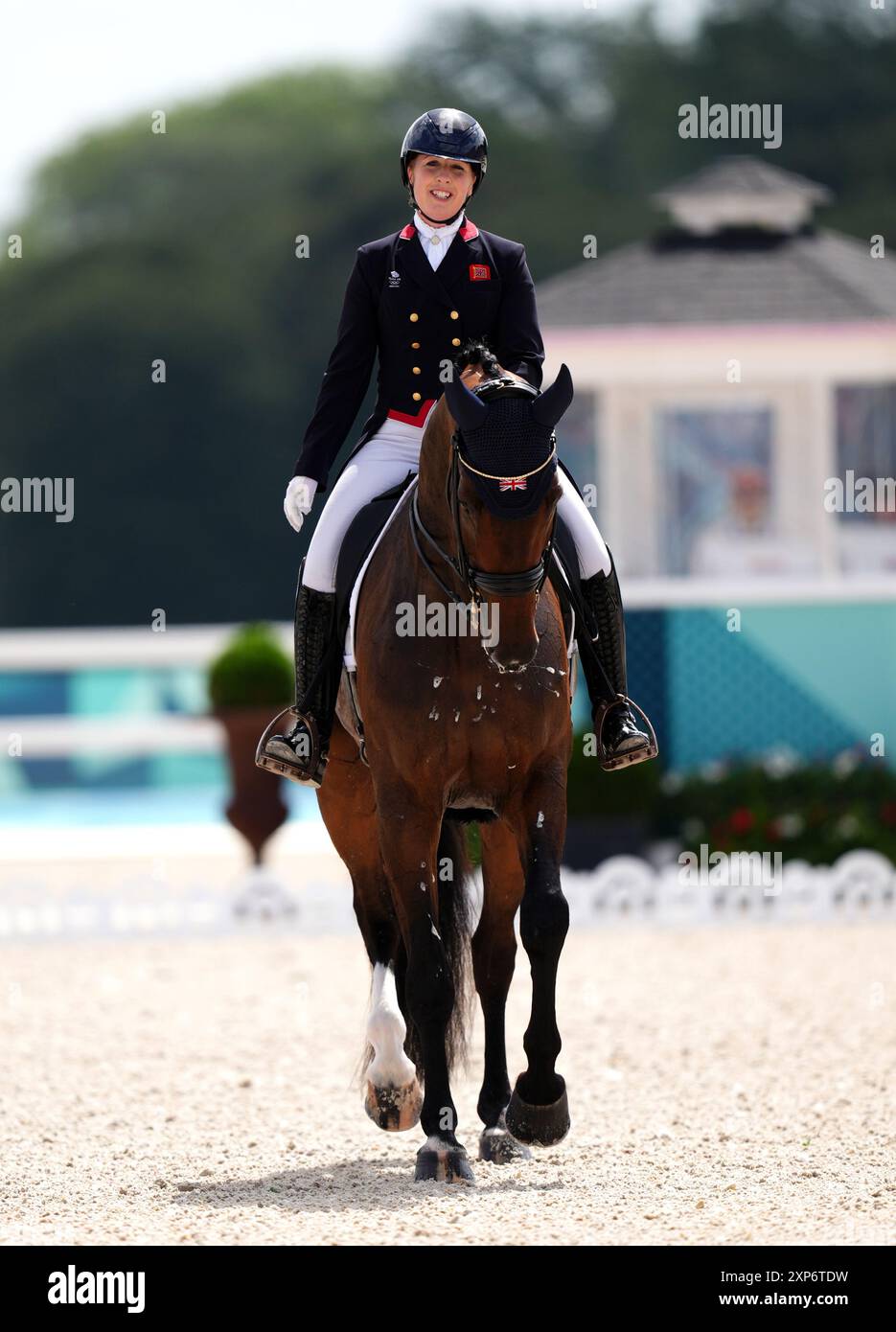 Great Britain's Becky Moody aboard Jagerbomb during the Dressage ...