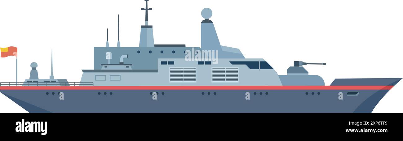 Military ship icon. Navy force capital fleet Stock Vector Image & Art ...