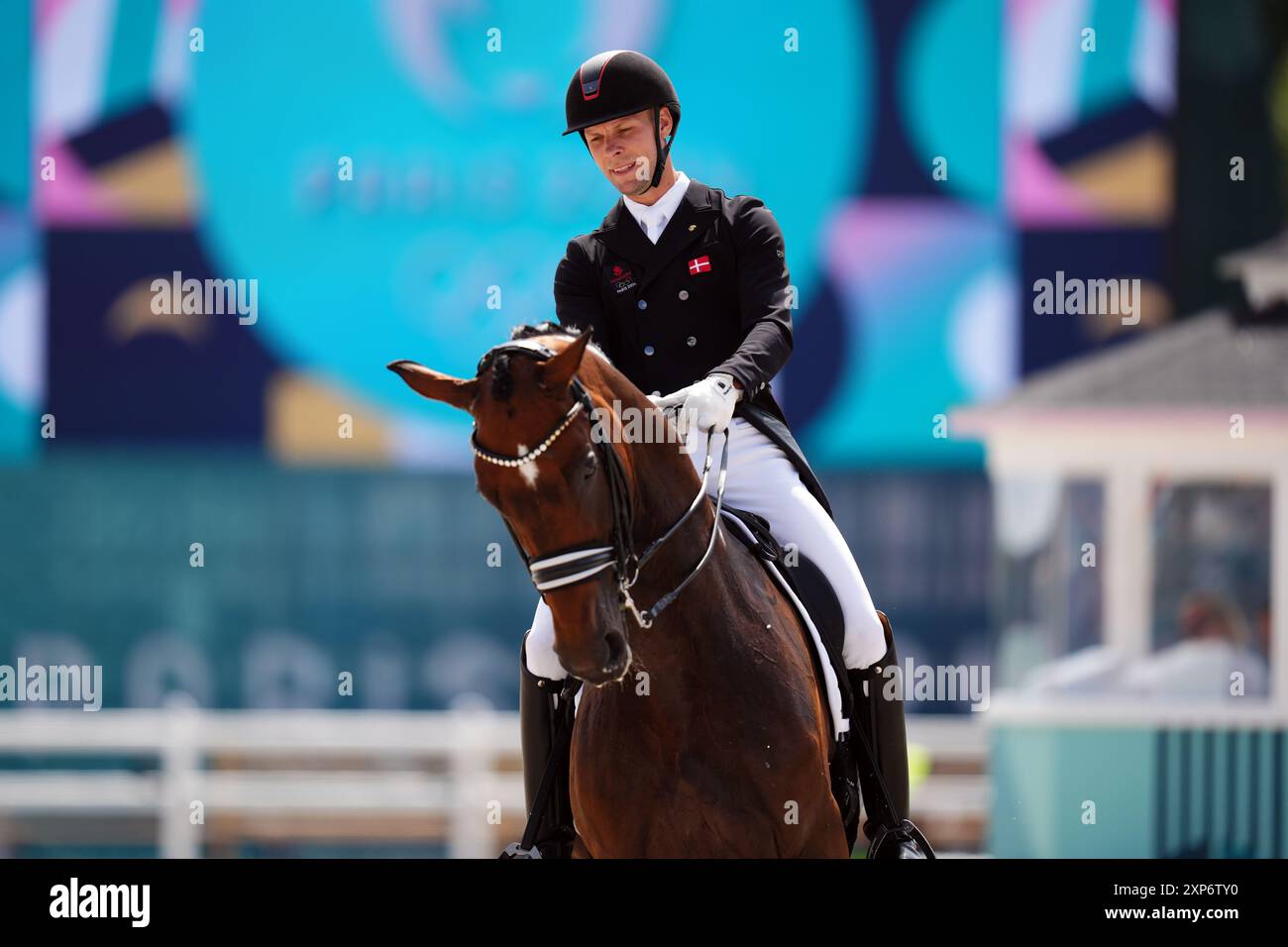 Denmark's Andersen Daniel Bachmann aboard Vayron during the Dressage ...