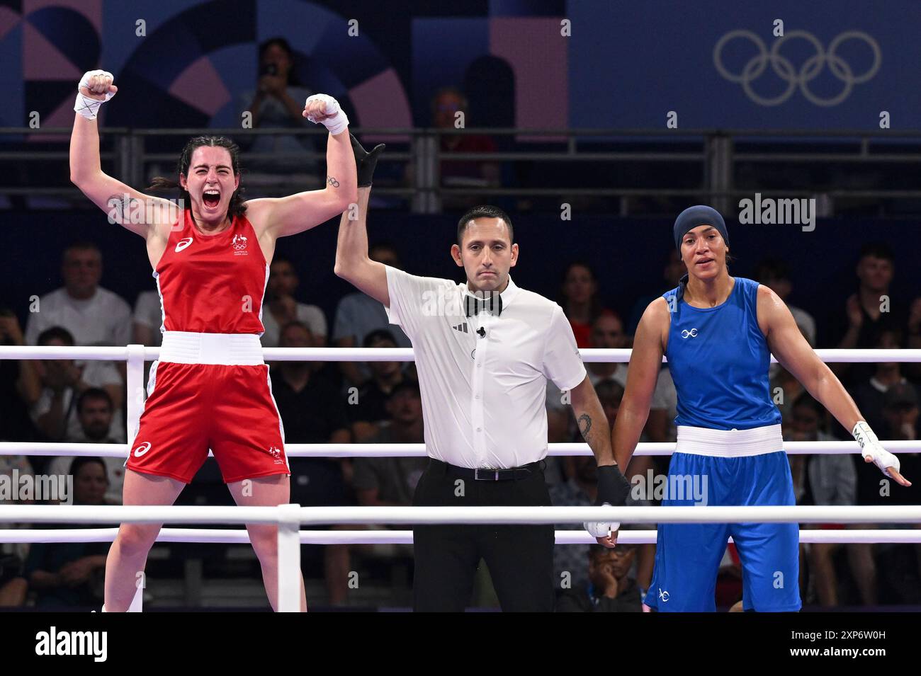 Villepinte, France. 04th Aug, 2024. Australian boxer Caitlin Parker ...