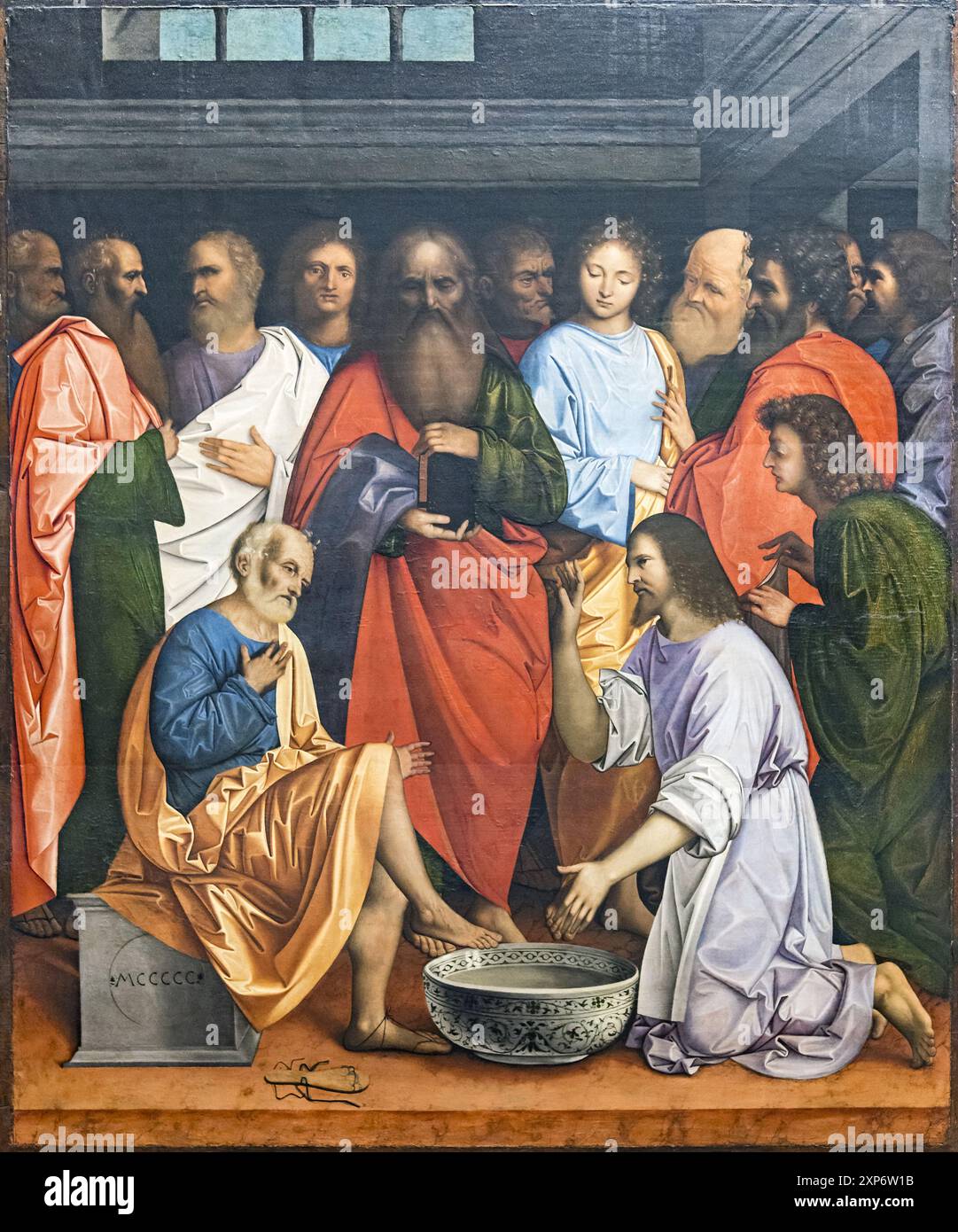 Christ Washing the Disciples' Feet painting by Giovanni Agostino da ...