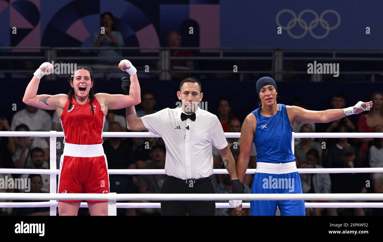Villepinte, France. 04th Aug, 2024. Australian boxer Caitlin Parker ...