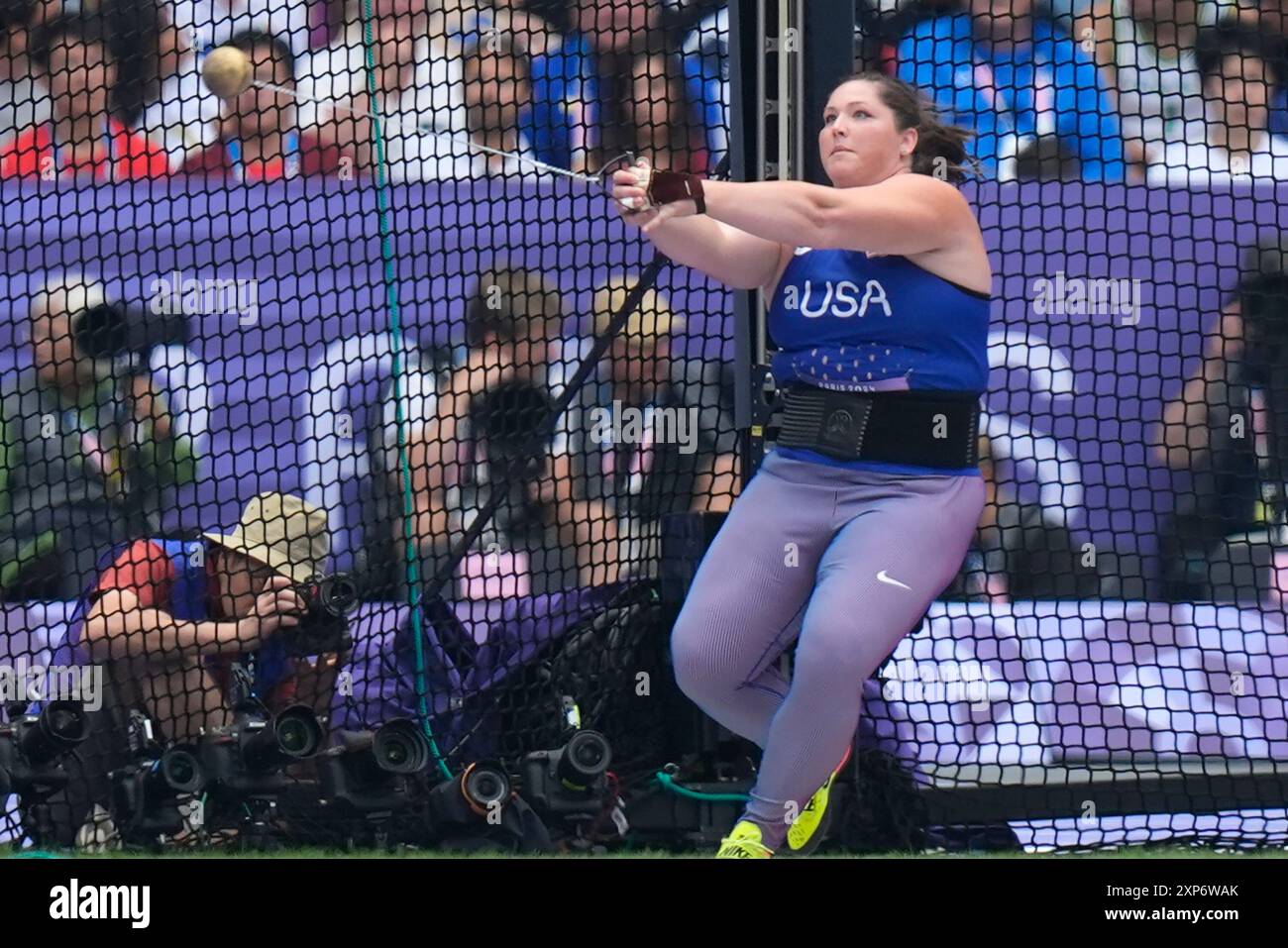 Deanna Price of the United States, competes in the women's hammer throw ...