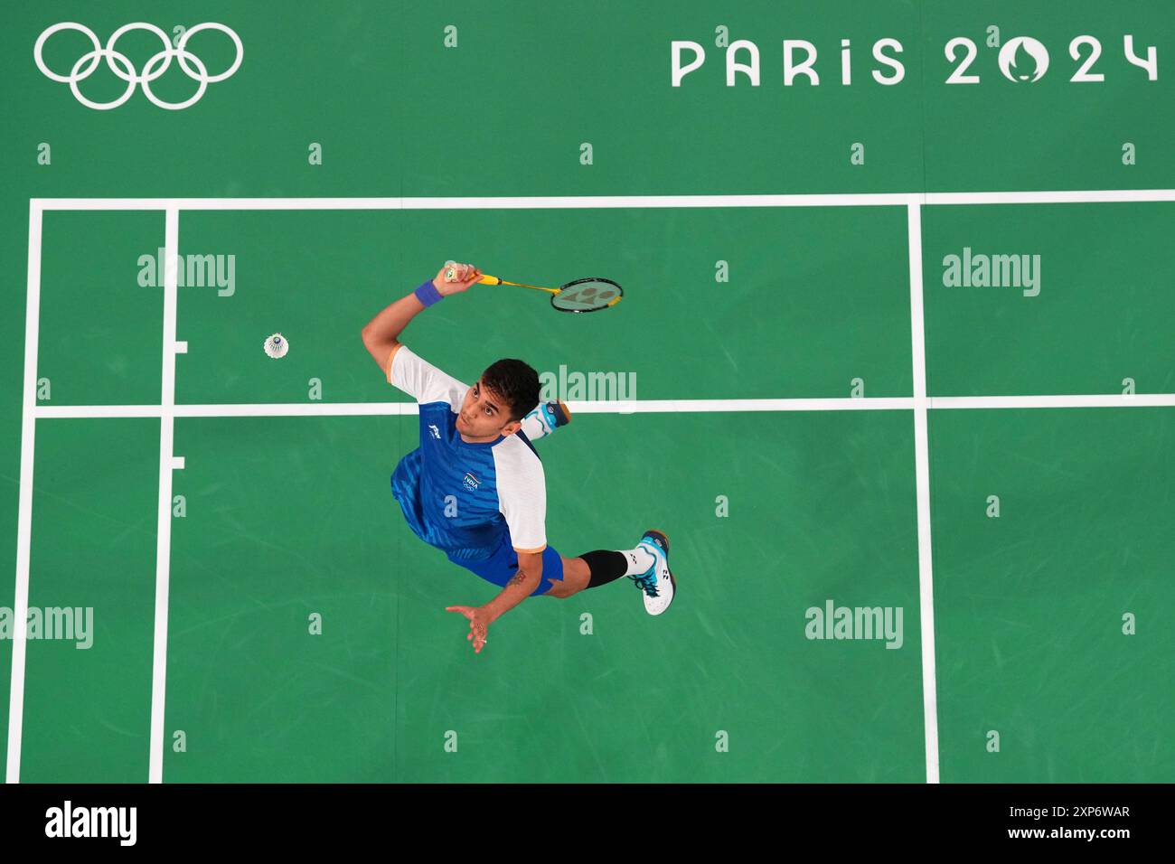 India's Lakshya Sen plays against Denmark's Viktor Axelsen during their ...