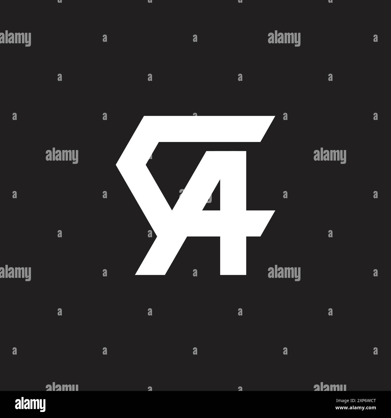 letter ca simple line geometric motion logo vector Stock Vector Image ...