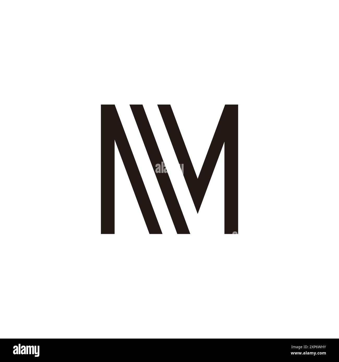 letter nm stripes slice geometric linear logo vector Stock Vector Image ...