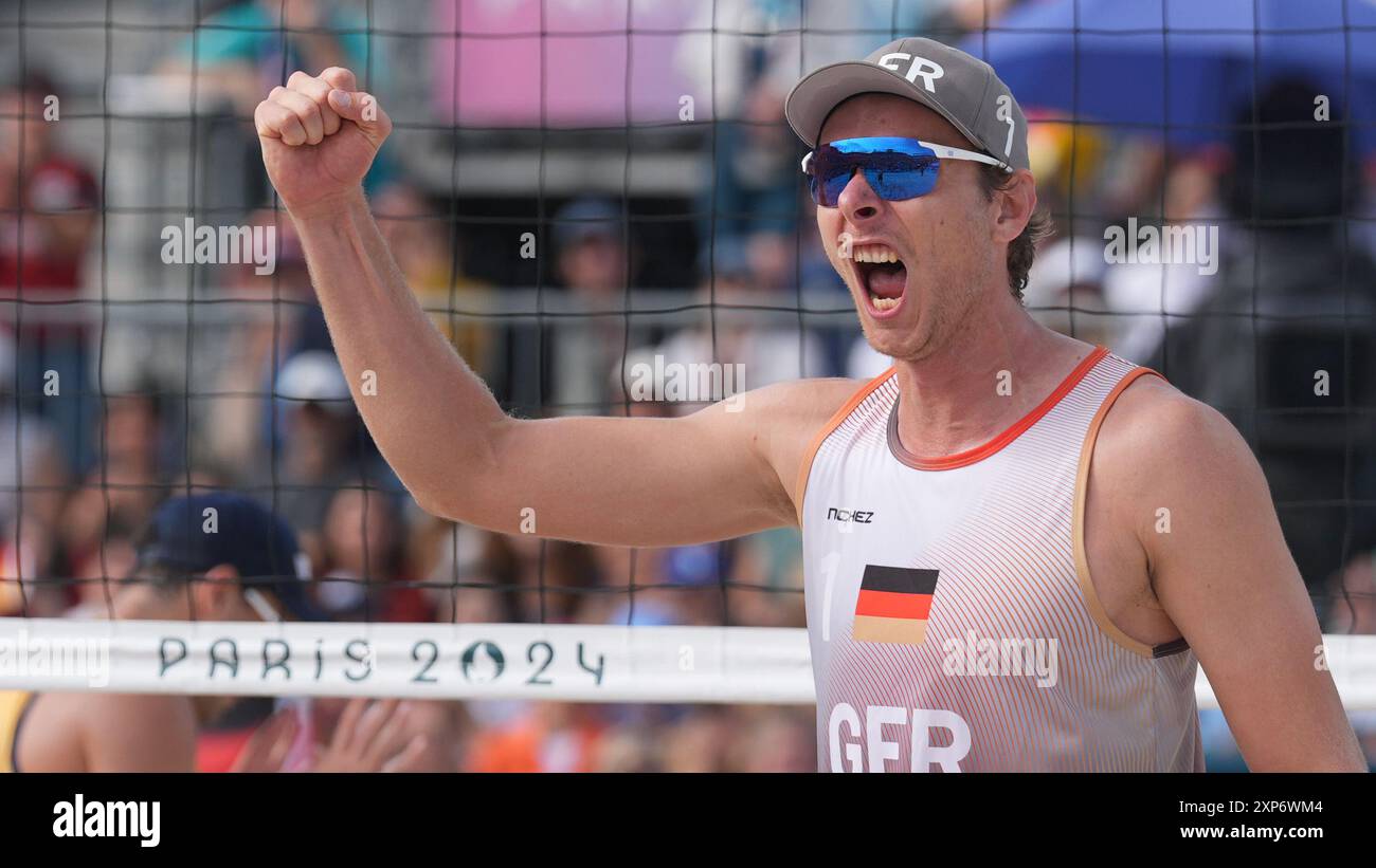 Paris, France. 04th Aug, 2024. Olympics, Paris 2024, beach volleyball ...