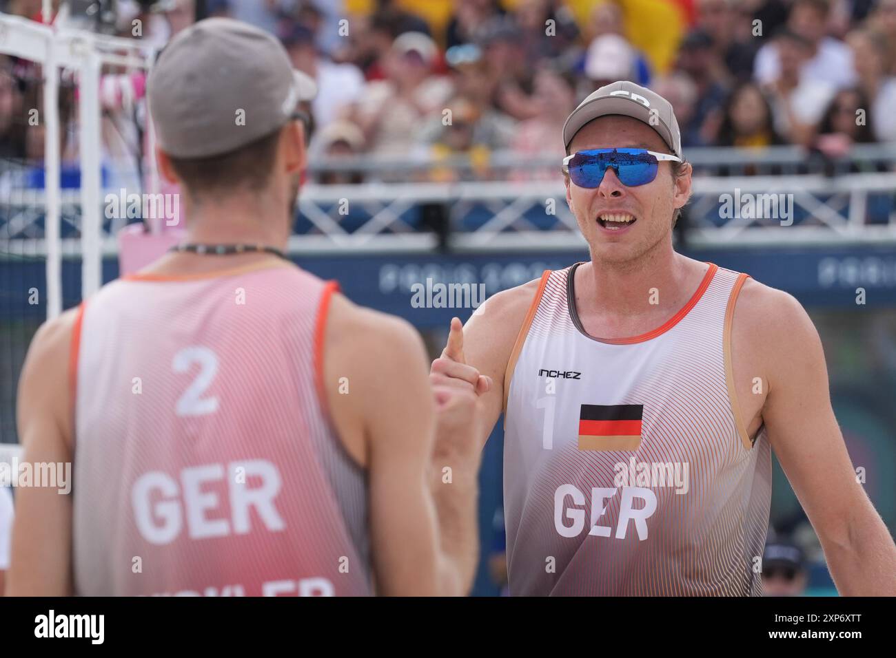 Paris, France. 04th Aug, 2024. Olympics, Paris 2024, beach volleyball ...