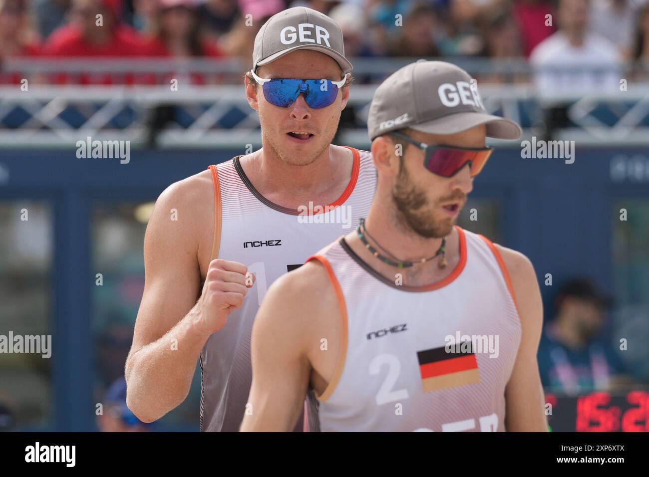 Paris, France. 04th Aug, 2024. Olympics, Paris 2024, beach volleyball ...