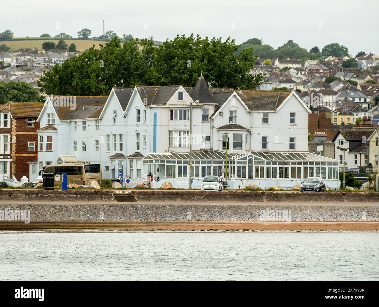 The exterior of the Marine Hotel in the seaside town of Paignton Stock ...