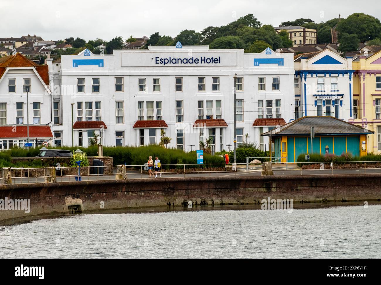The exterior of the Esplanade Hotel on the bay in the seaside town of ...