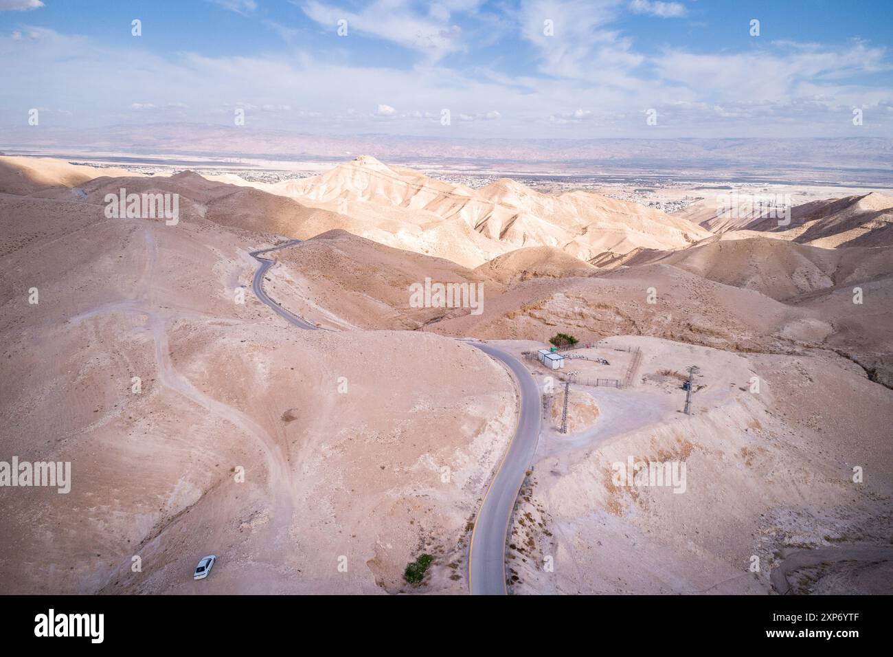 Desert in Israel. Mountains and Road in Background. Sandy Surface Stock ...