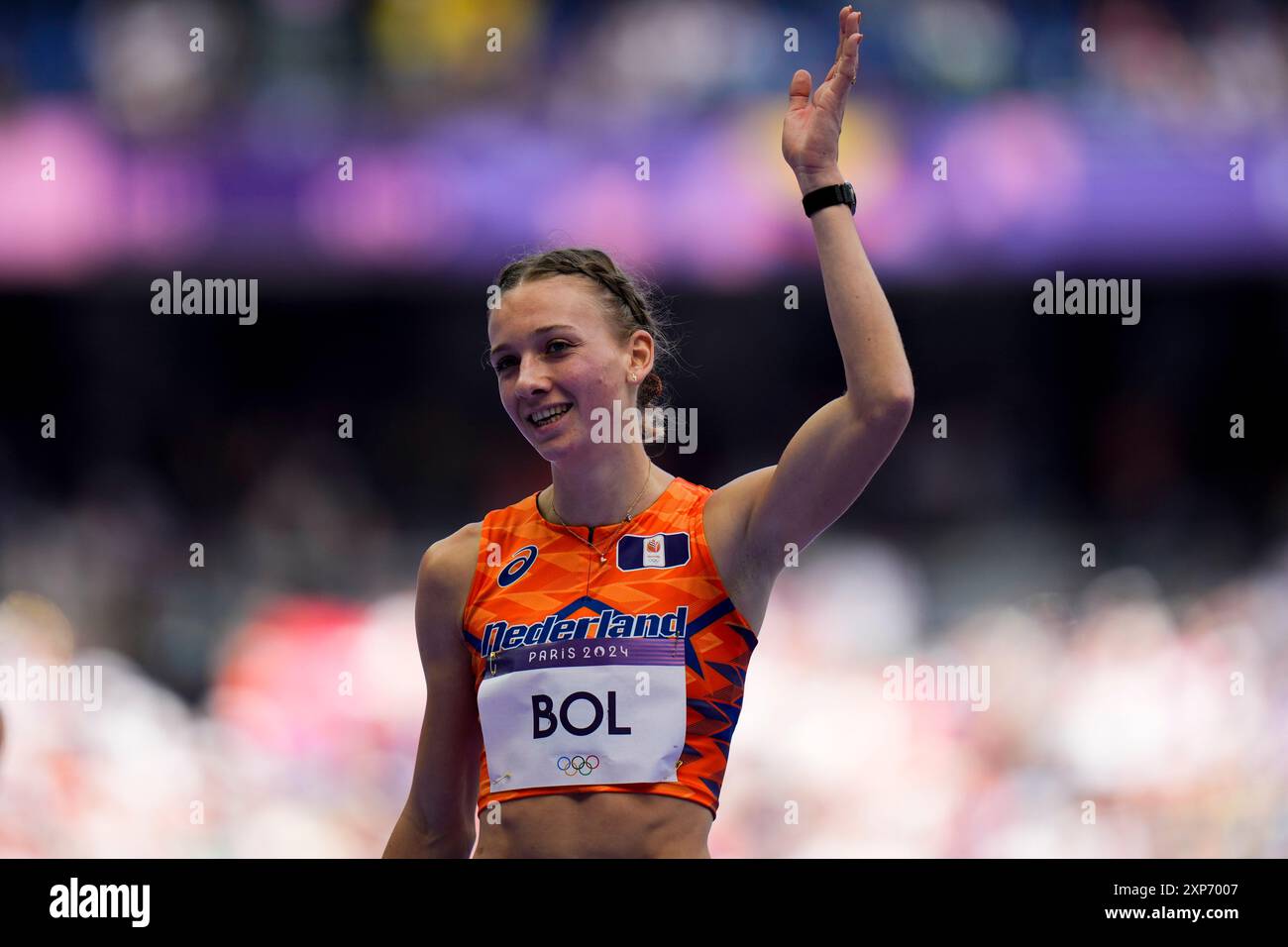 Femke Bol, of the Netherlands, wins a heat in the women's 400-meter ...