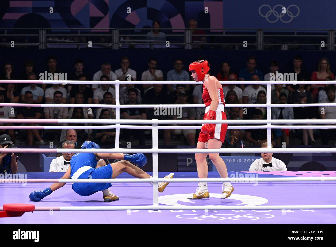 Villepinte, France. 04th Aug, 2024. Australian boxer Caitlin Parker ...