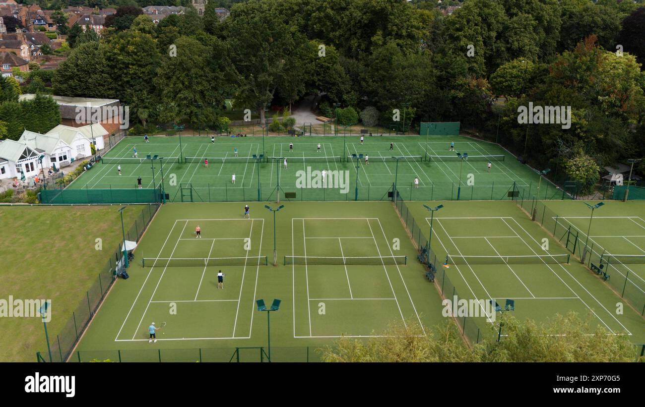 People play tennis at the Warwick Boat Club. Picture date: Sunday ...