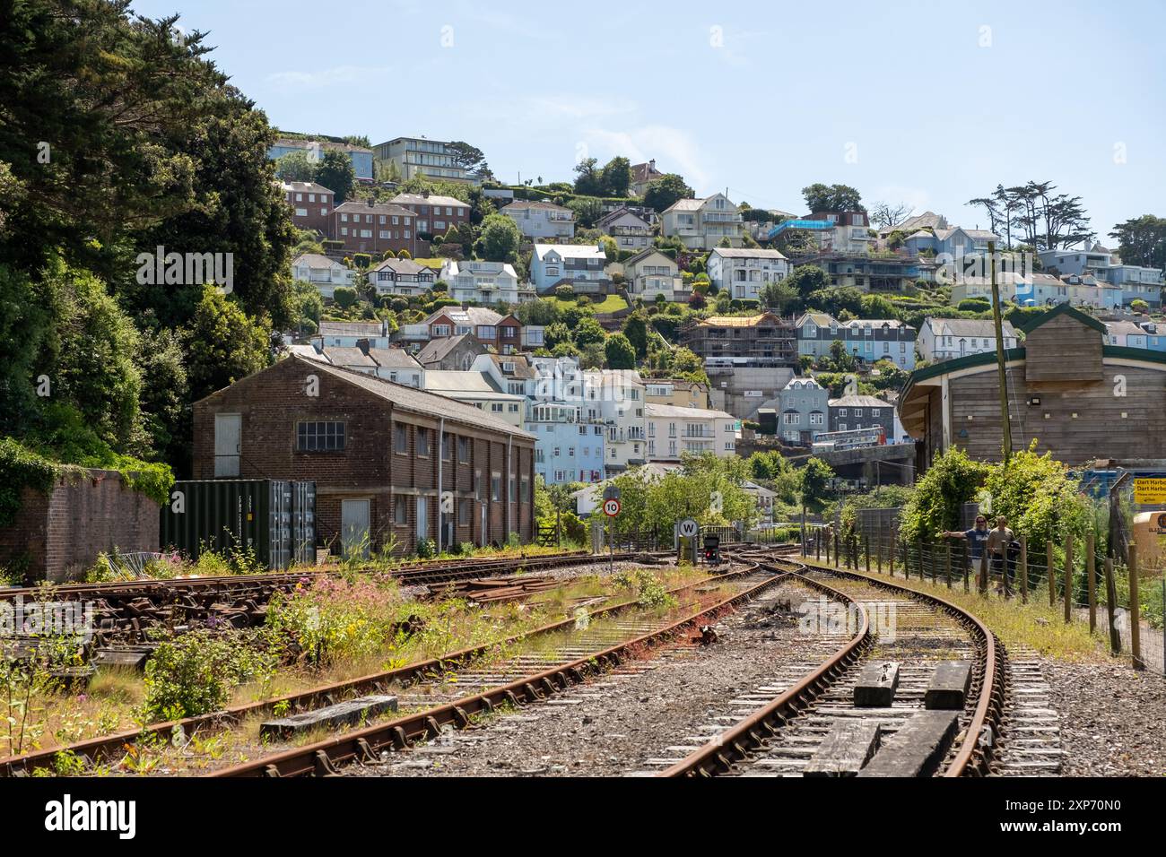 The Dartmouth Steam Railway line heading in to the town of Kingswear ...