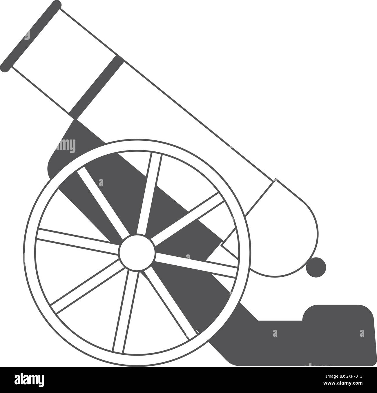 Vintage cannon gun black icon. Retro artillery symbol Stock Vector Image & Art - Alamy