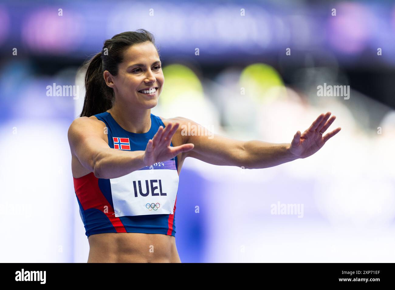 Paris, France. 04th Aug, 2024. Amalie Juel of, Norway., . ahead of ...