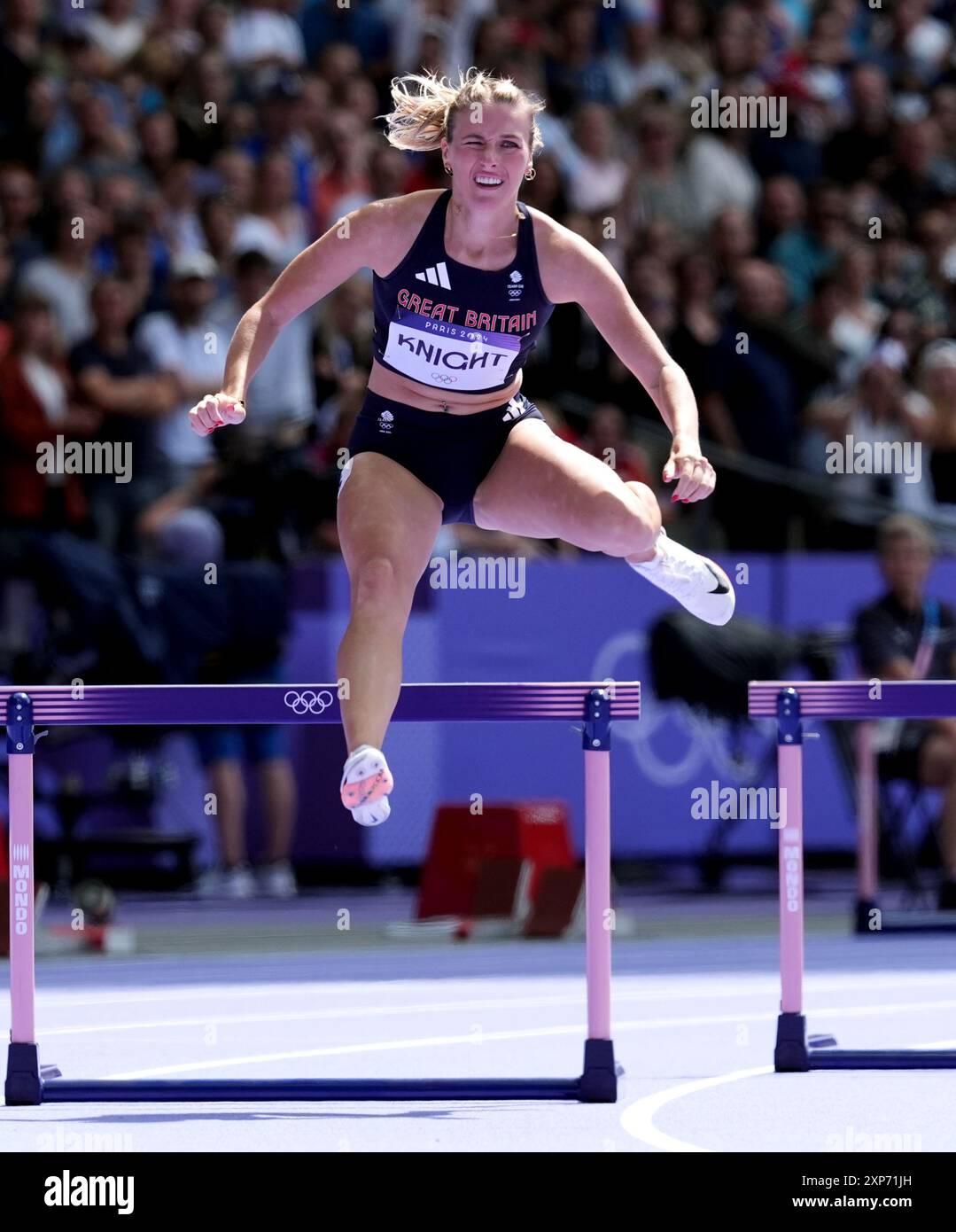 Great Britain's Jessie Knight during the Women's 400m Hurdles heats at ...