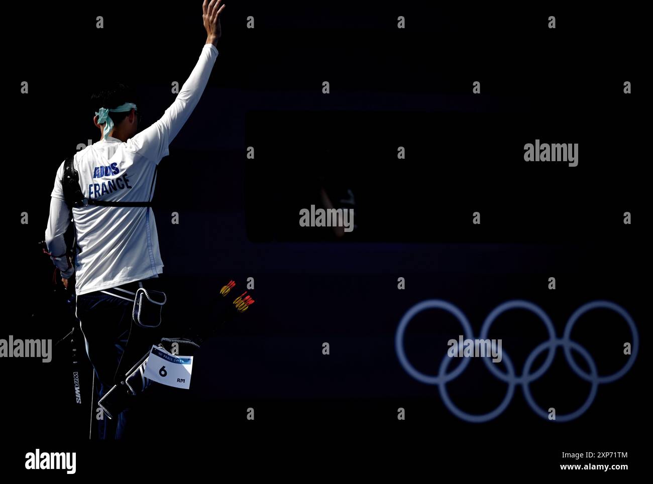 Paris, France. 4th Aug, 2024. Baptiste Addis of France reacts after the ...