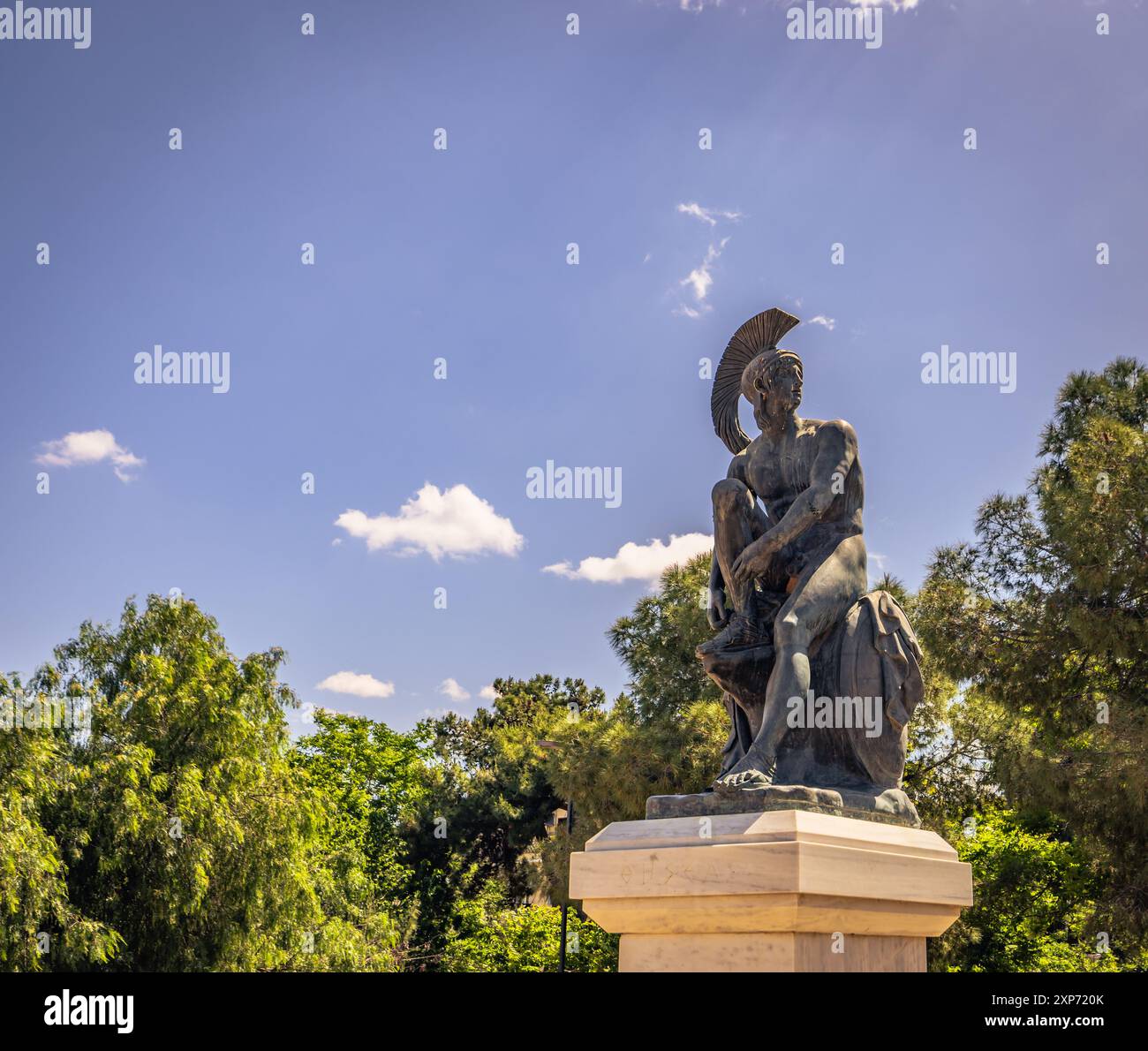 Athens, Greece, May 3rd 2024: Statue of the ancient hero Theseus in the ...