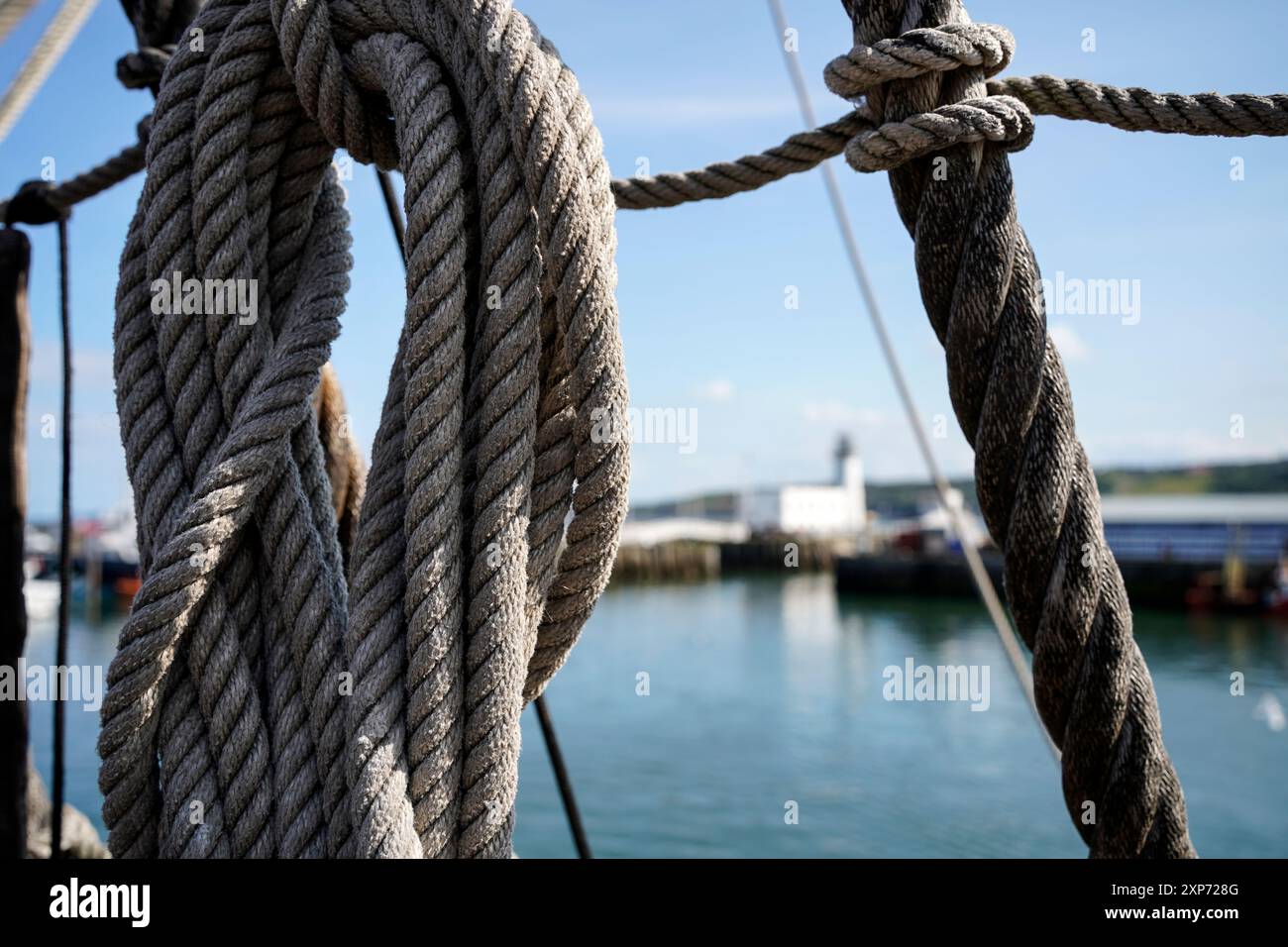 Spanish Galleon ship rigging Scarborough North Yorkshire England July ...