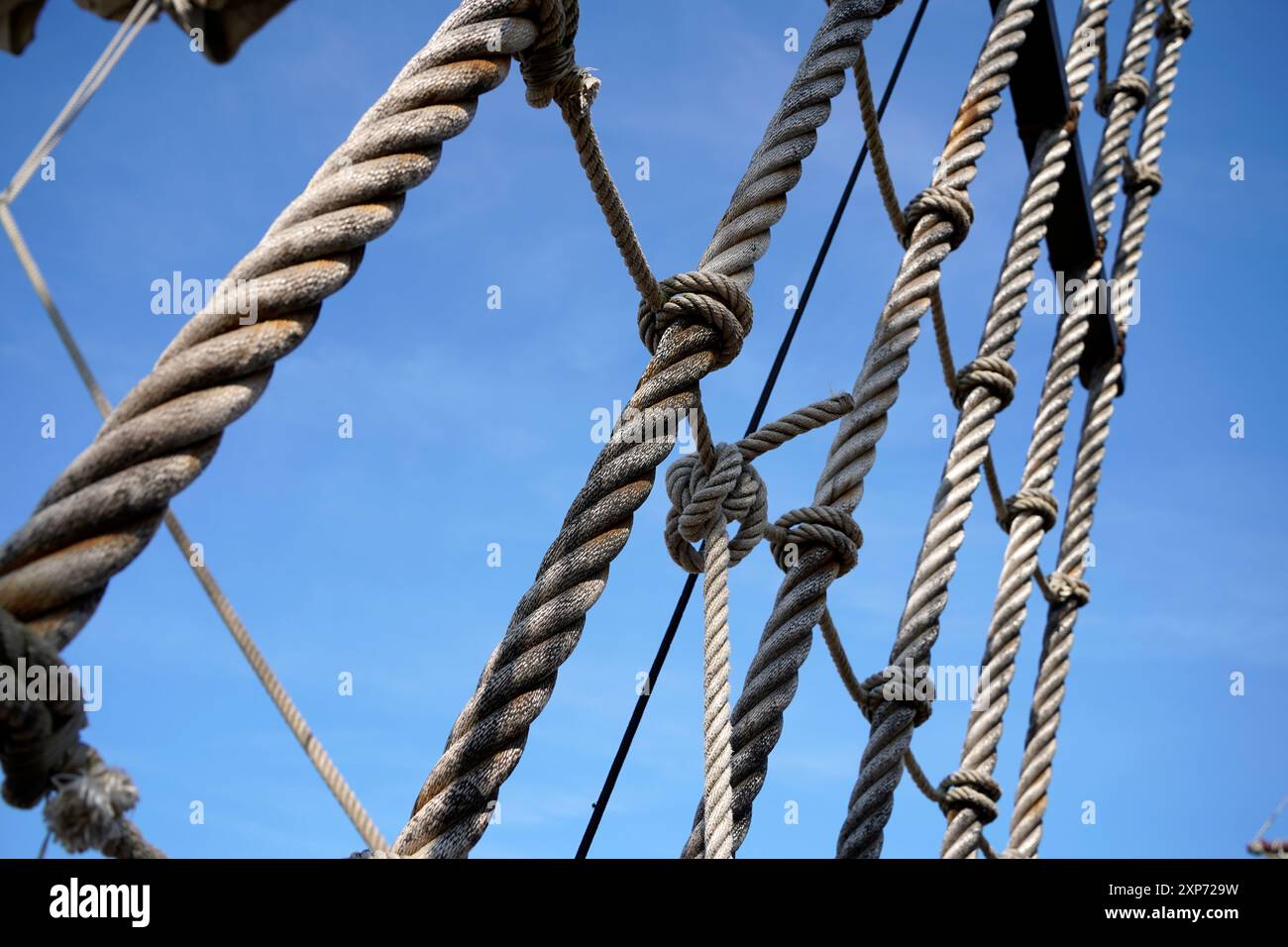 Spanish Galleon ship rigging Scarborough North Yorkshire England July ...