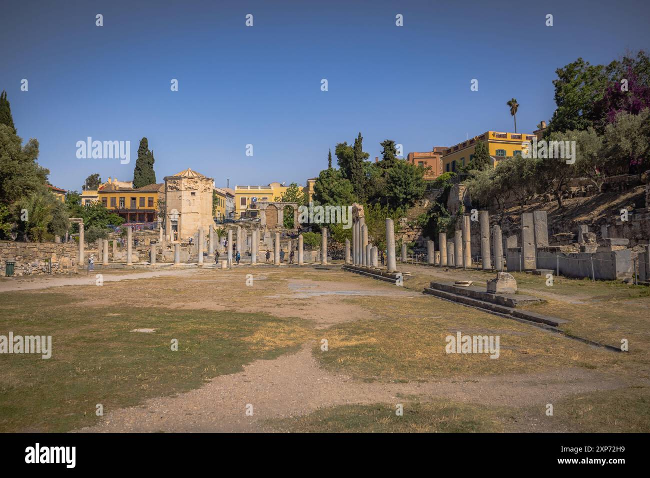 Athens, Greece, May 3rd 2024: The ancient Roman Agora in the center of ...