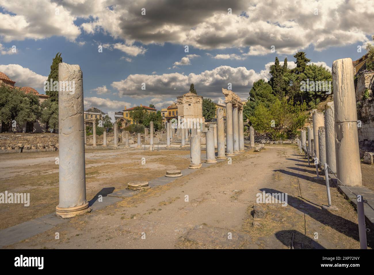 Athens, Greece, May 3rd 2024: The ancient Roman Agora in the center of ...