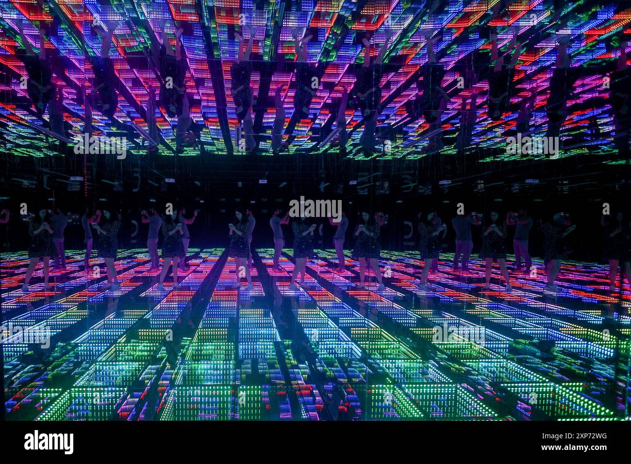 Two people look at the 'Spirit of Japan' exhibition at the Nomad Museo ...