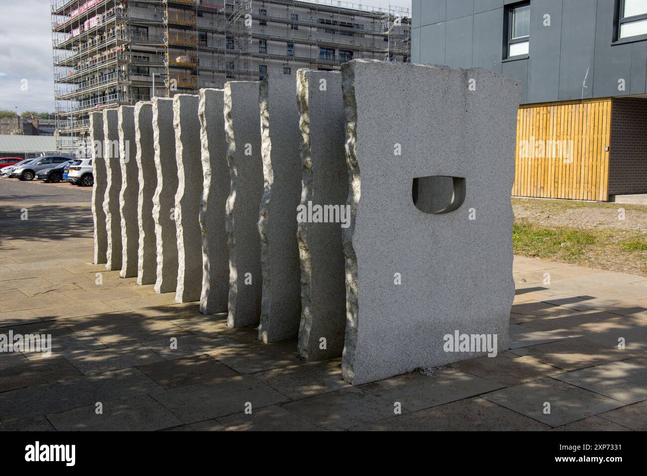 Granite public artwork Panmure Passage by Marion Smith (2009) in Dundee ...