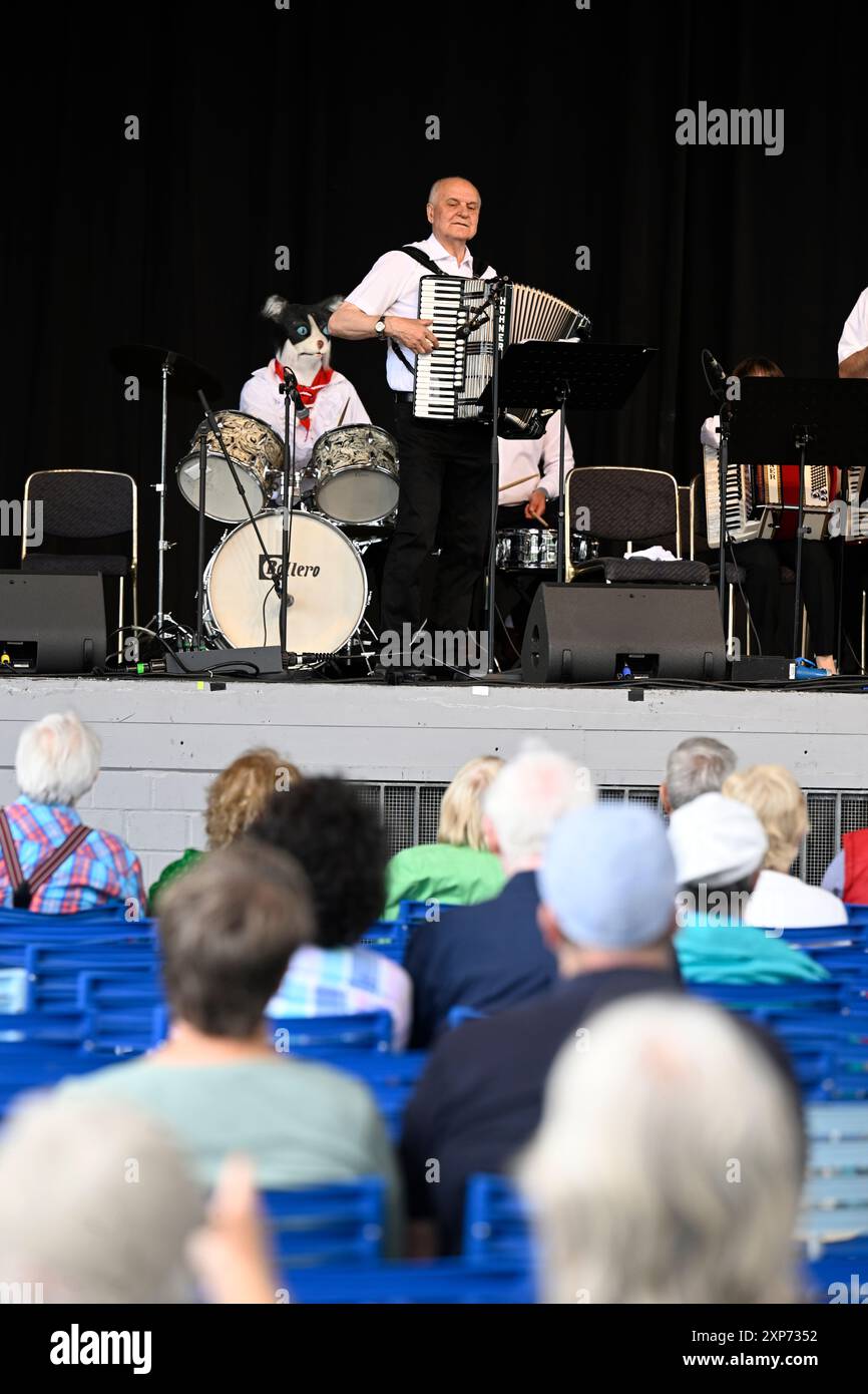 04 August 2024, North Rhine-Westphalia, Cologne: The accordion ...