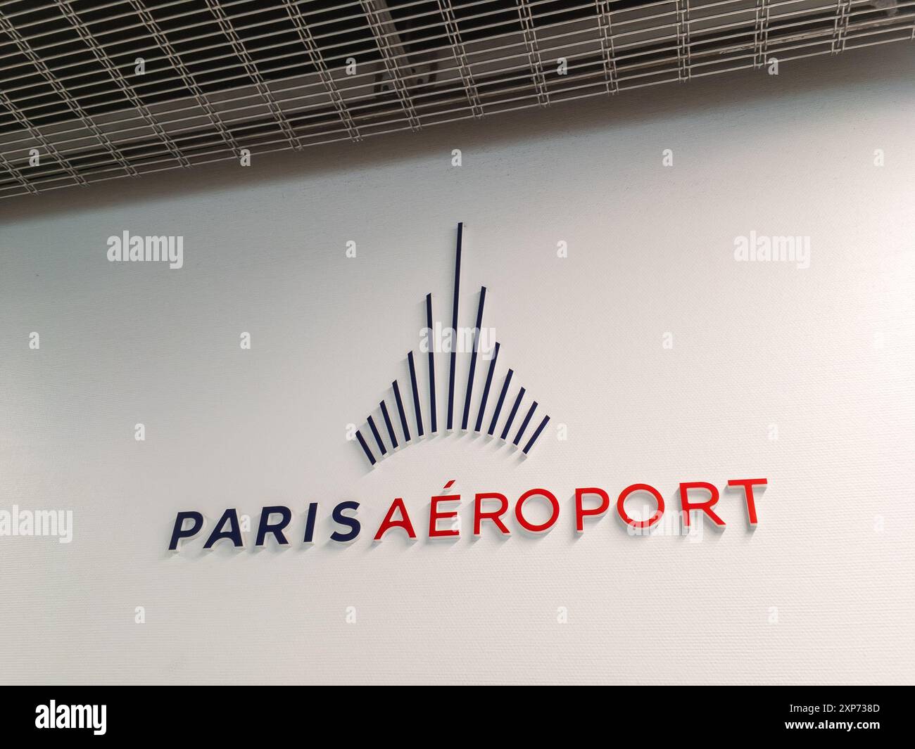 PARIS, FRANCE - SEPTEMBER 8, 2023: Logo of Paris Aeroport airport on ...