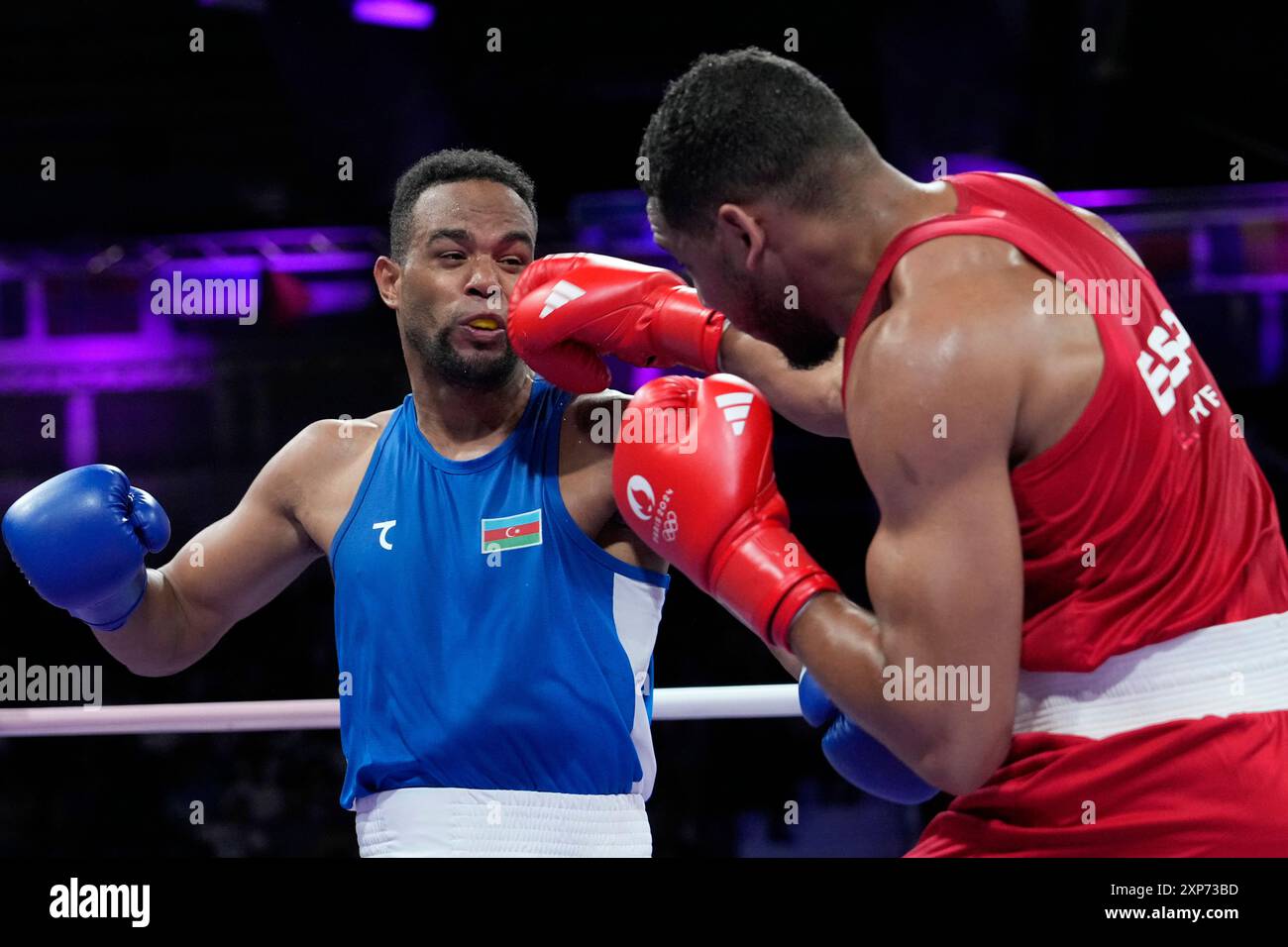 Spain's Enmanuel Reyes, right, fights Azerbaijan's Loren Alfonso in ...