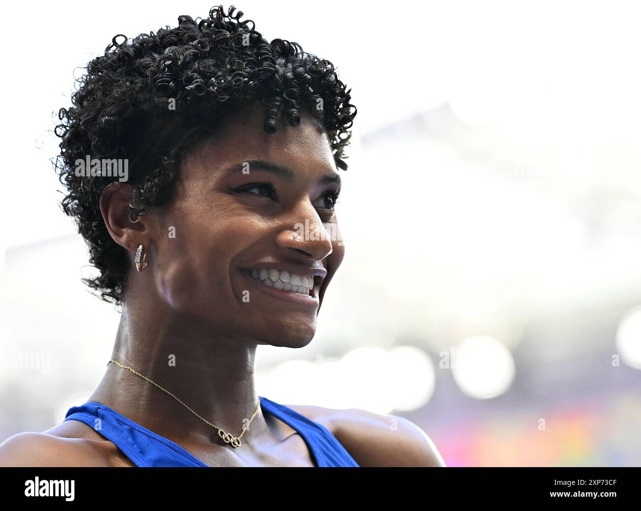 Paris, France. 4th Aug, 2024. Anna Cockrell of the United States reacts ...